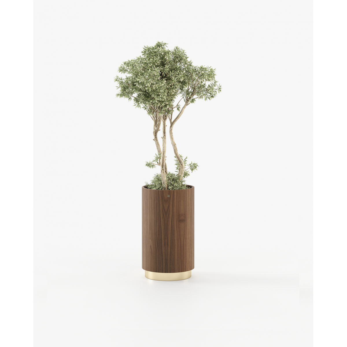 Gold Tall Flower Pot: Elegant Outdoor Decor - Laskasas