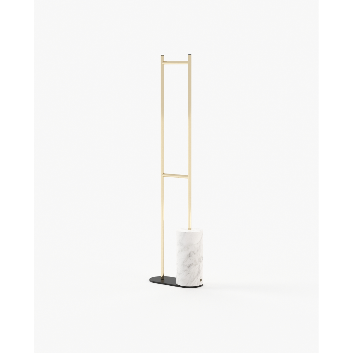 Ben Coat Rack: Two-Tier Marble & Metal Stand - Laskasas