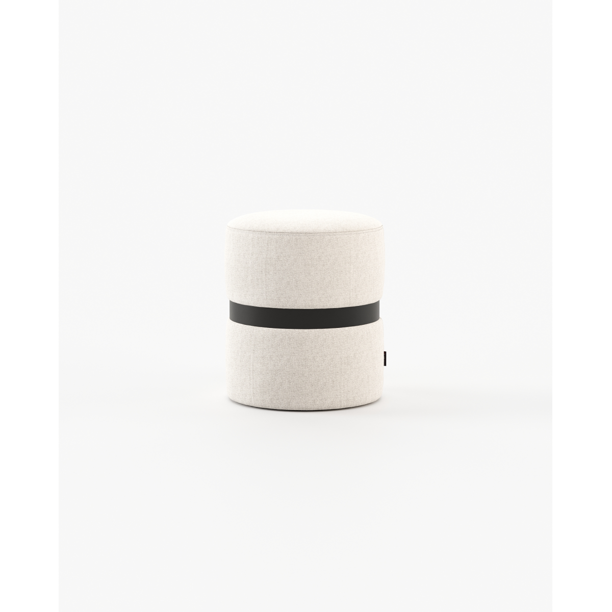 Edson Pouf: Dual-Fabric & Metal Design - Laskasas