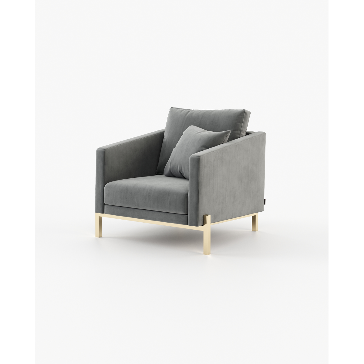 Munique Armchair: Clean Lines & Metal Base Comfort - Laskasas