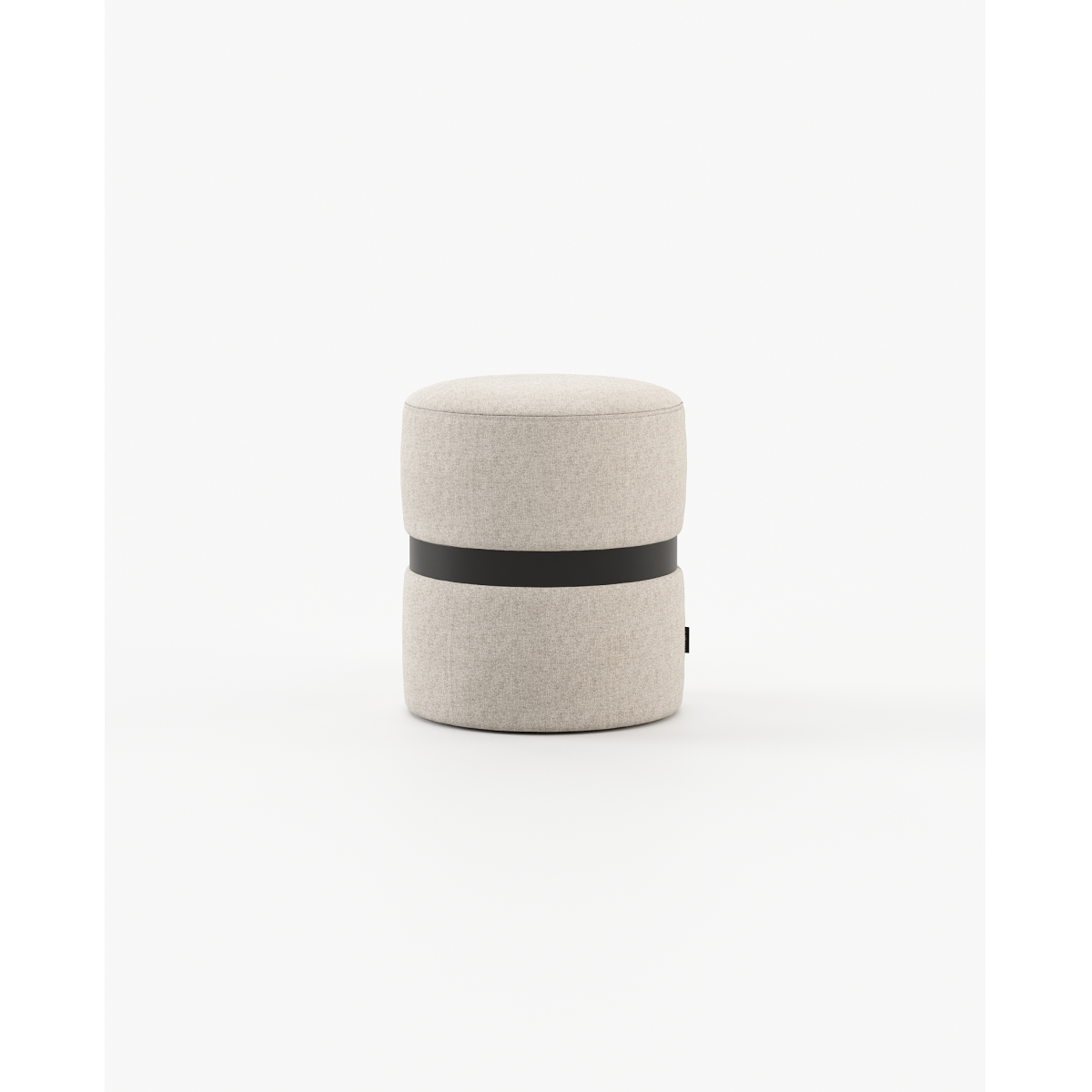 Edson Pouf: Dual-Fabric & Metal Design - Laskasas