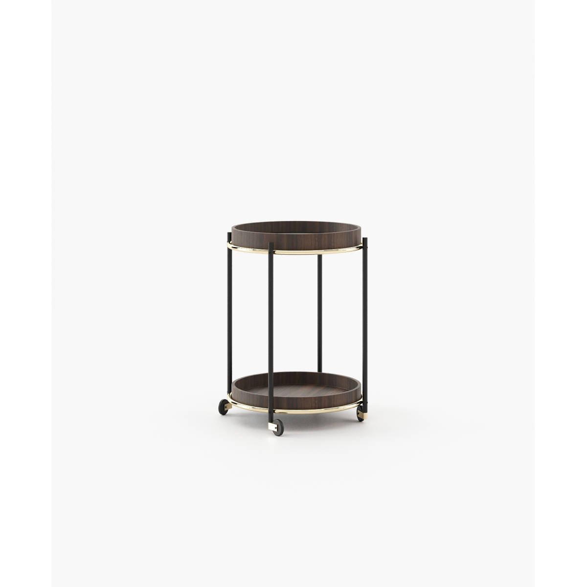 Riley Side Table: Mobile Elegance with Industrial Touch - Laskasas